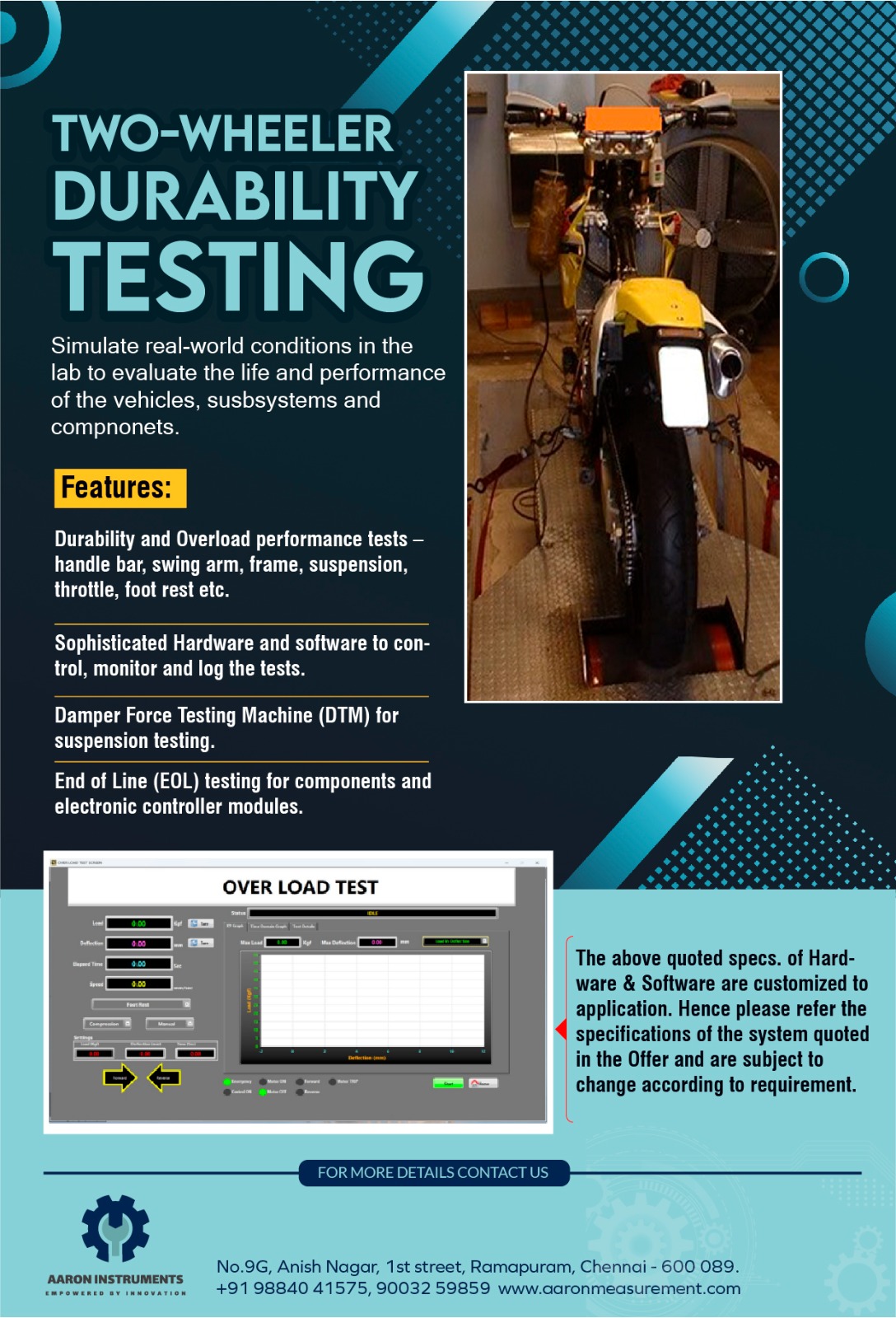 Two-Wheeler Durability Test - Aaron Instruments